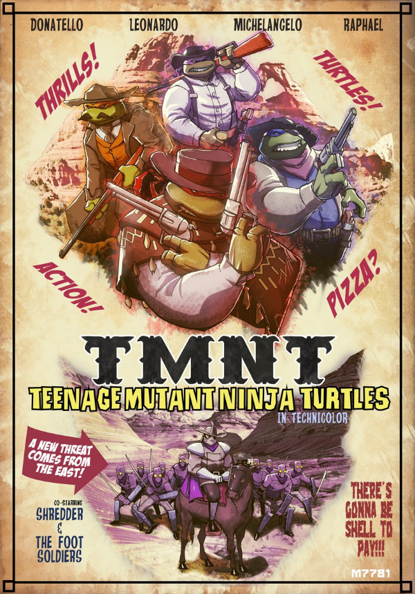 Teenage Mutant Ninja Turtles Western Poster