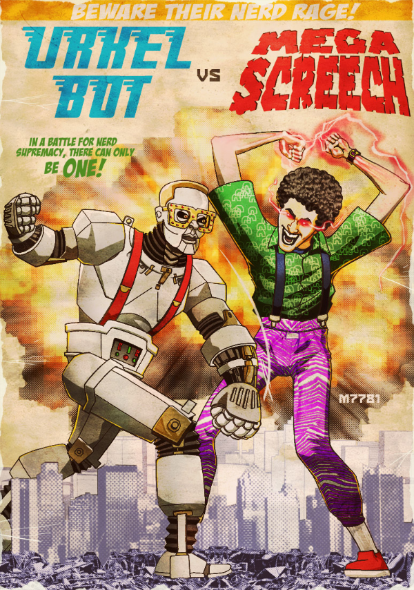 Urkel-Bot vs Mega-Screech