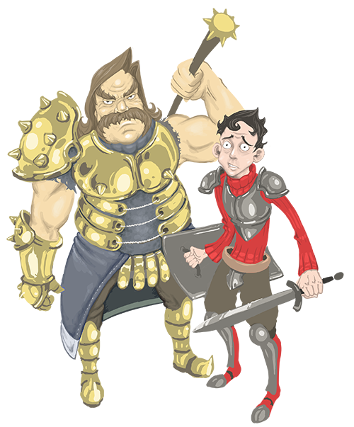 Sir Rowsdower and Page Troy – MST3K Art by Damian Fox