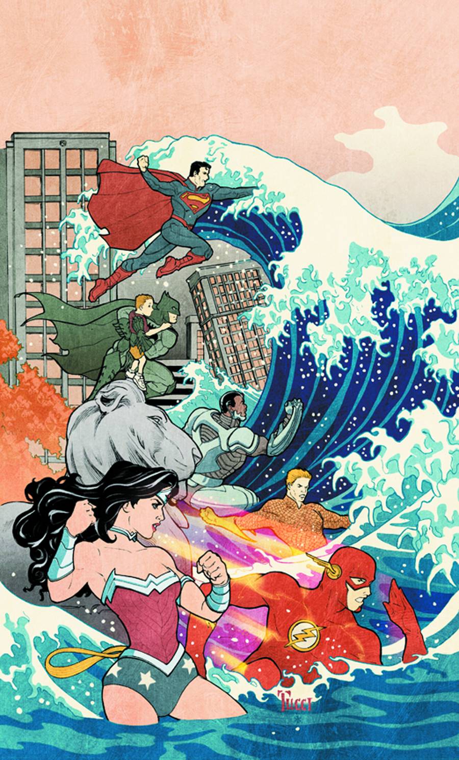 Japanese Style Justice League Art by Shi Creator Billy Tucci