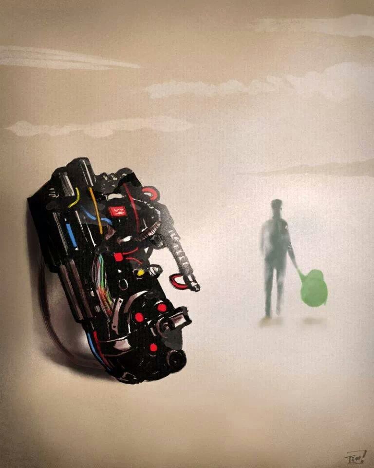 Beautifully Sad Harold Ramis / Ghostbusters Tribute Art